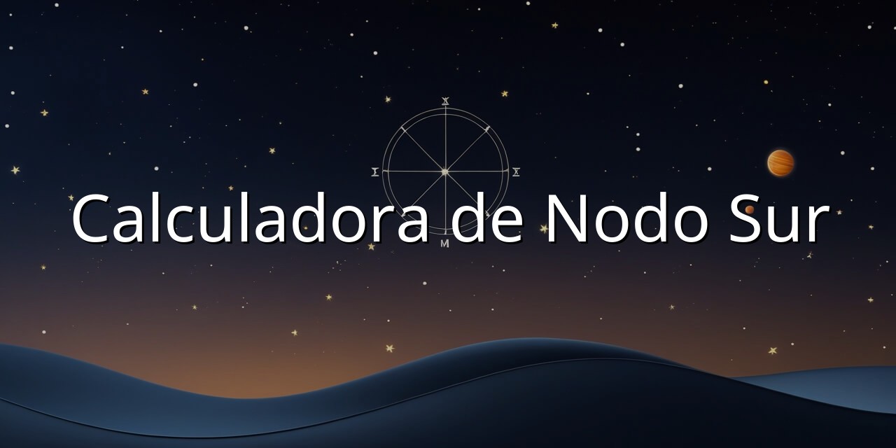 Calculadora de Nodo Sur - Calcula tu de Nodo Sur