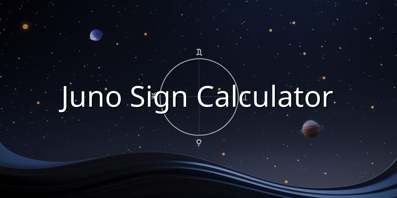 Free Juno Sign Calculator - Calculate Your Juno Sign