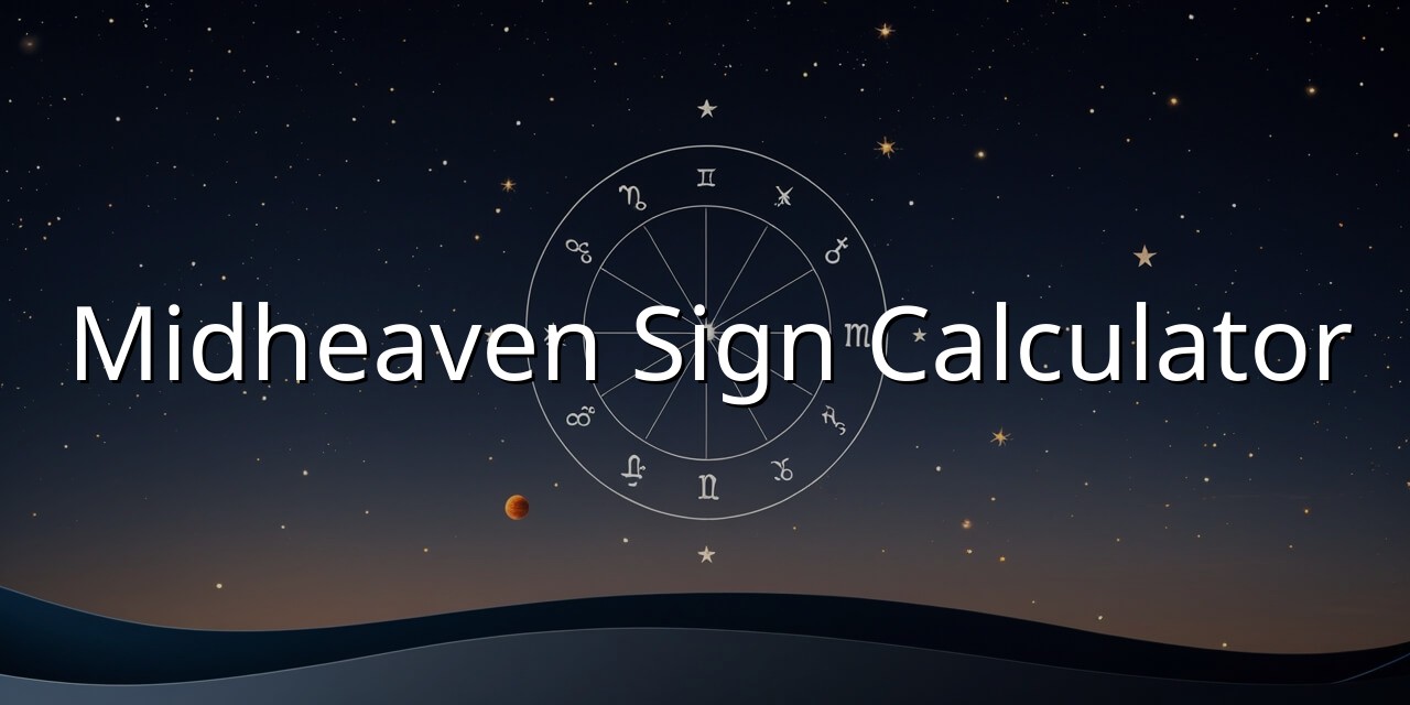 Free Midheaven Sign Calculator - Calculate Your Midheaven (MC)