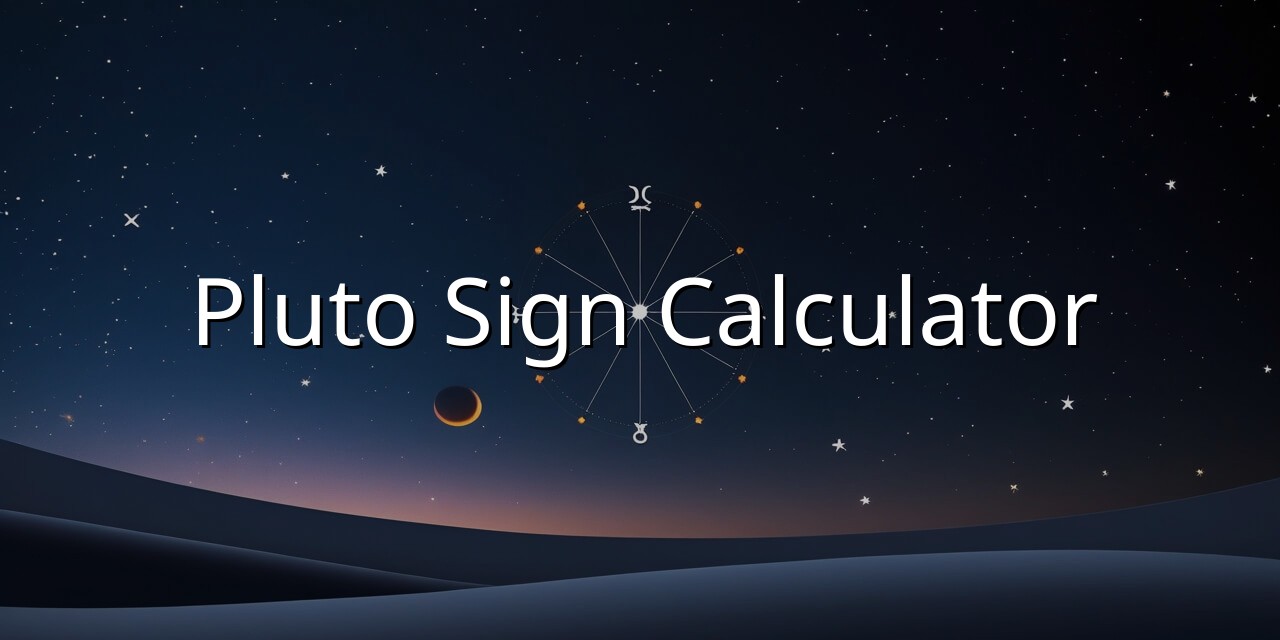 Free Pluto Sign Calculator - Calculate Your Pluto Sign